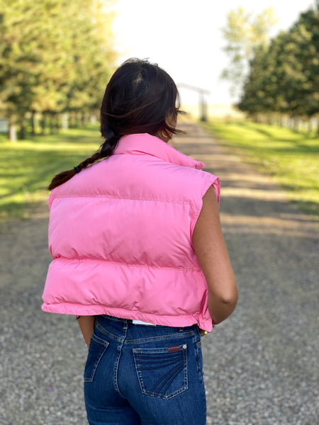 Pink Puffer Vest – Junkin Jo's Boutique
